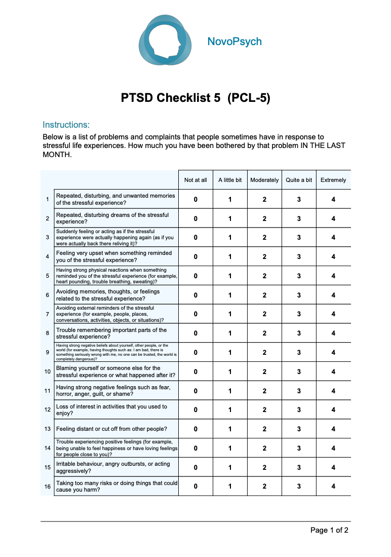 Ptsd Dsm 5