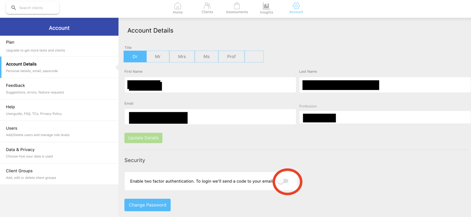 Two-Factor Authentication - NovoPsych