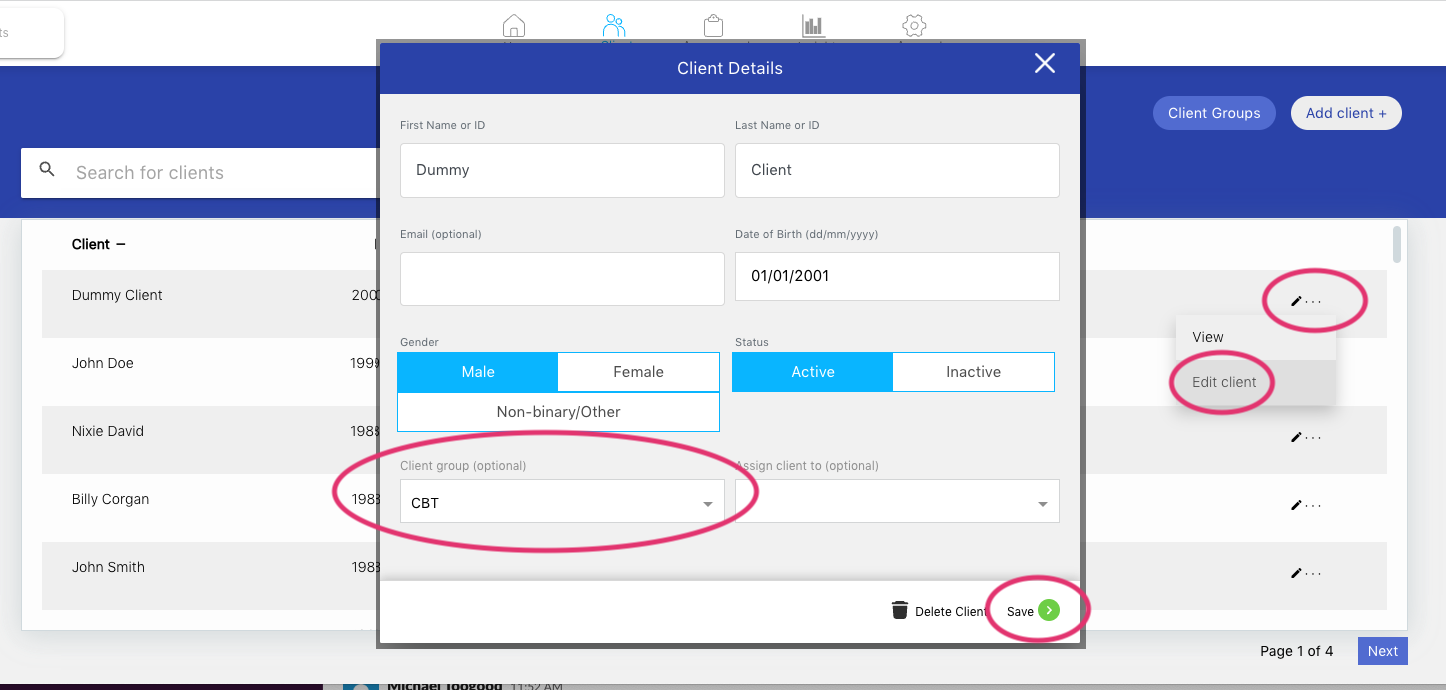 Organising Clients with Groups - NovoPsych