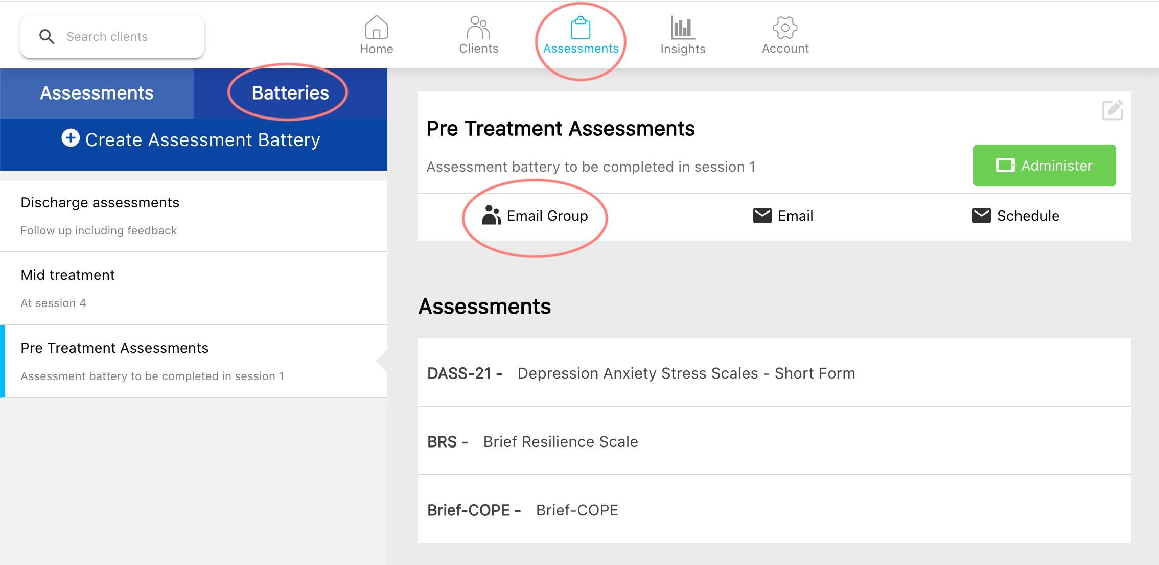 Send Assessments to a Group - Bulk Email - NovoPsych