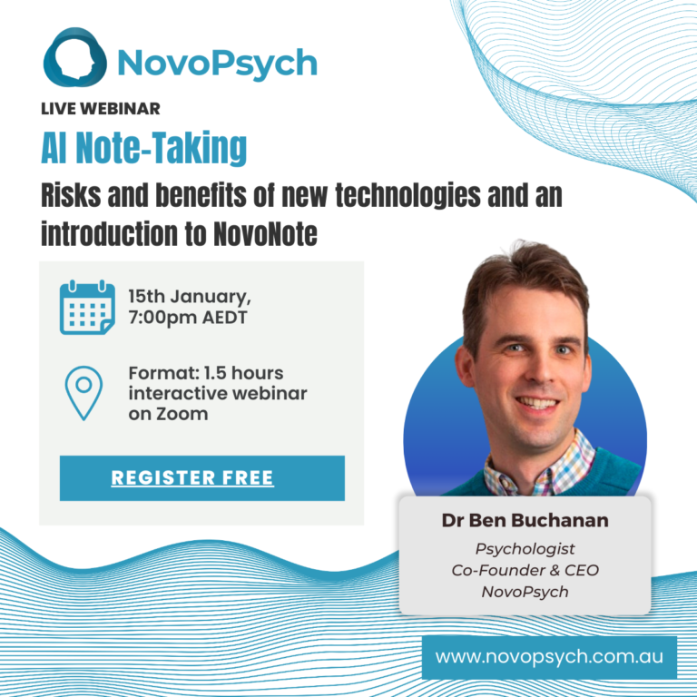 Training, Webinars & Professional Development - NovoPsych
