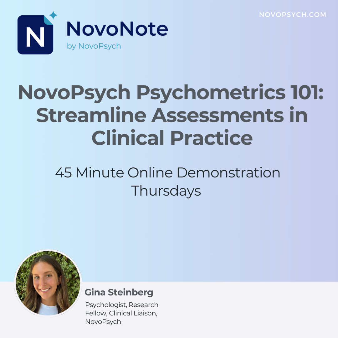 Demonstrations - NovoPsych