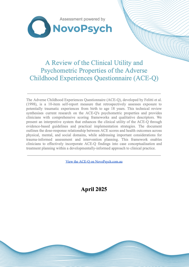 ACE-Q - Adverse Childhood Experiences Questionnaire