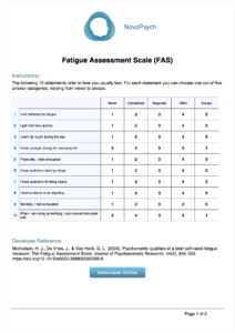 FAS - Fatigue Assessment Scale