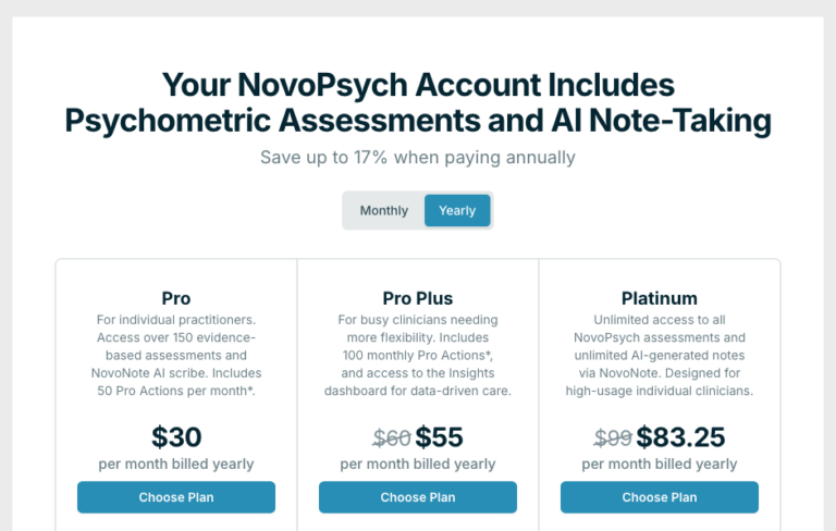 Practice Plans - NovoPsych