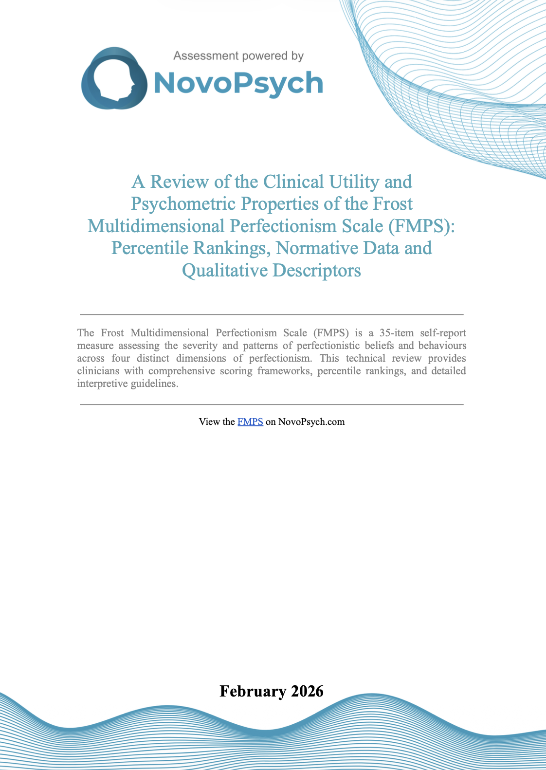 FMPS - Frost Multidimensional Perfectionism Scale